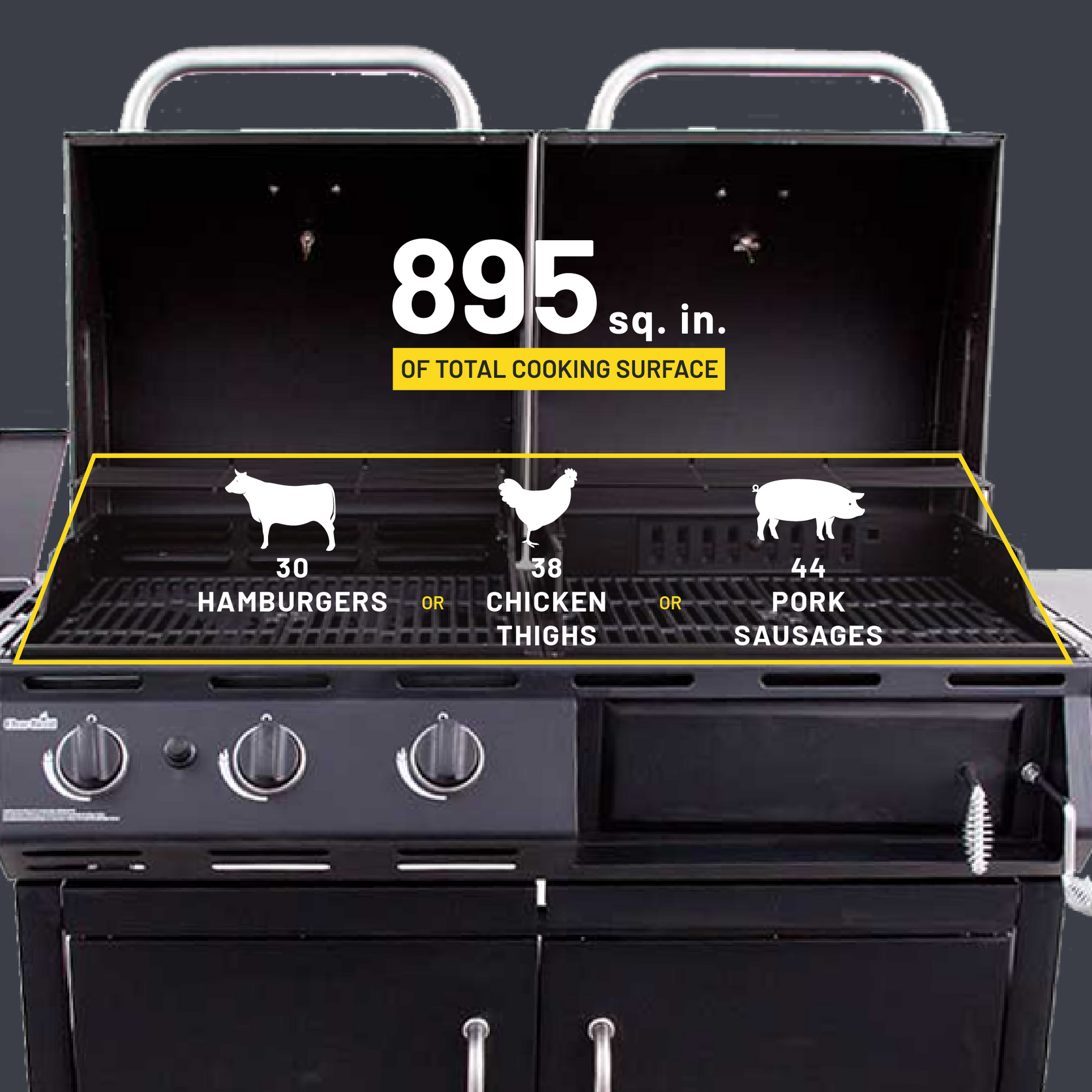Deluxe Charcoal & Gas Combo Grill