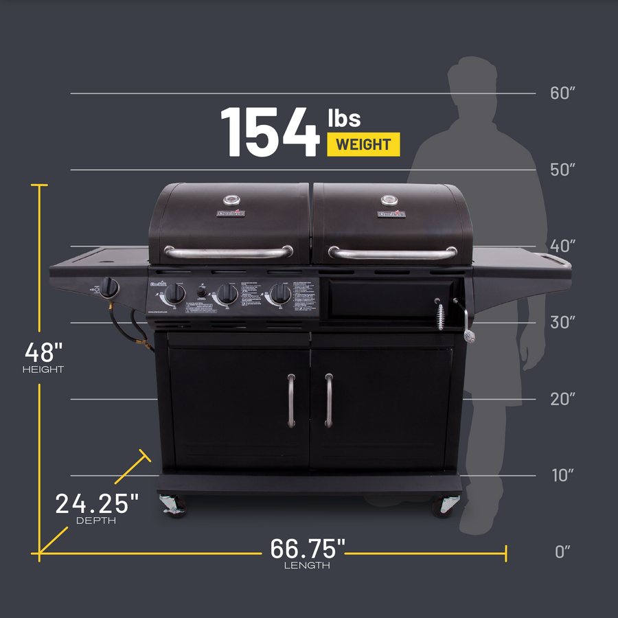 Deluxe Charcoal & Gas Combo Grill